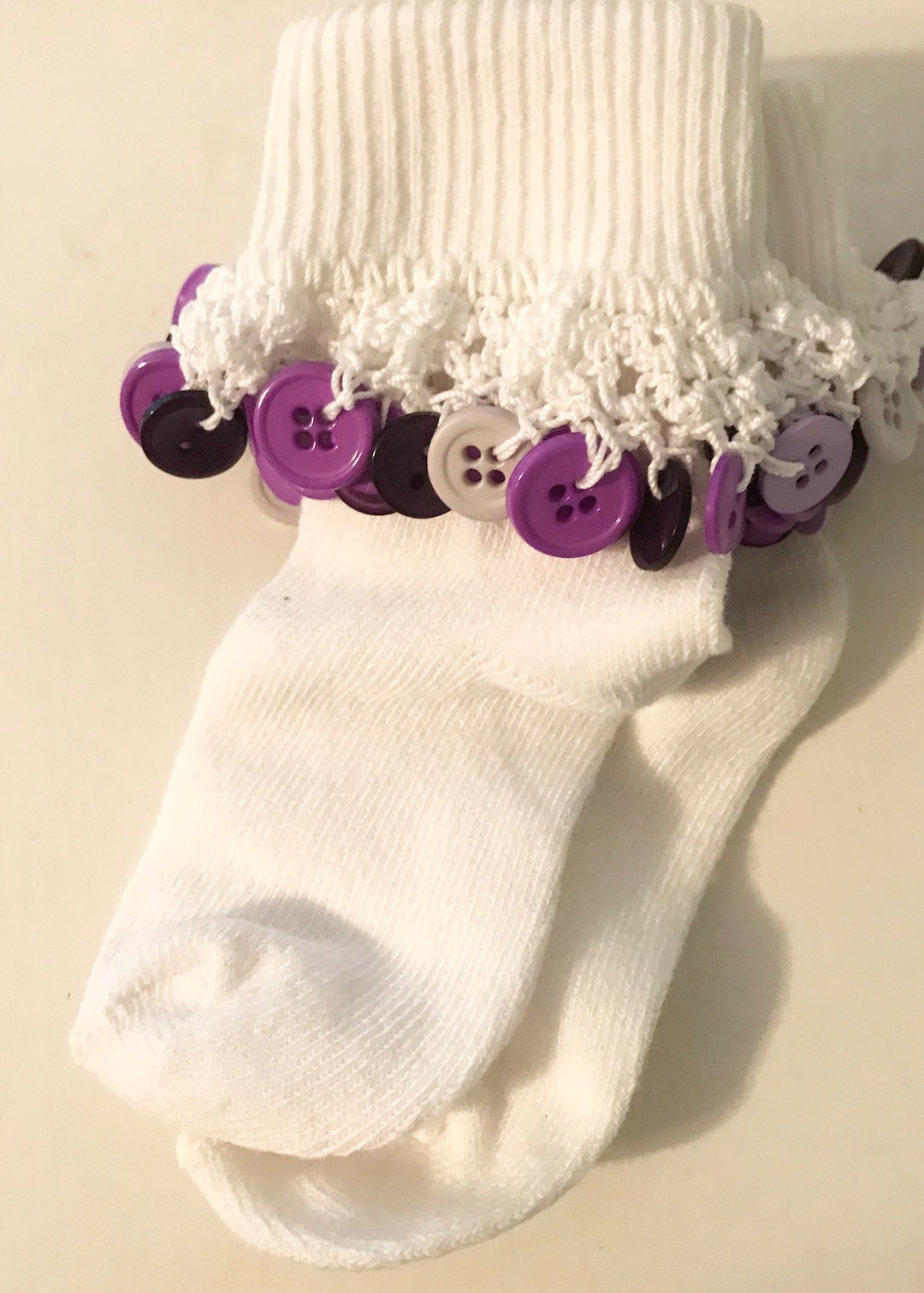 Kids Button Socks, Girls Colorful Socks, Girls Red White & Blue Socks ...