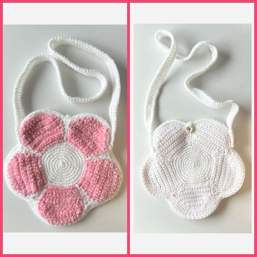 Flower Purse, Flower Power, Girls Flower Purse, Pink Purse, Pink Flower ...