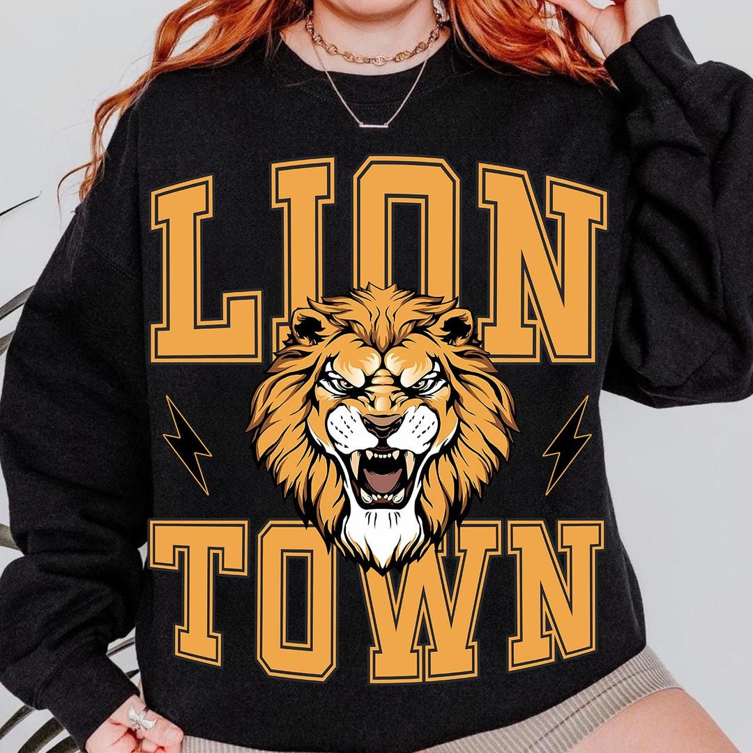 Lion Town PNG, Lions School Mascot Sports Team League, Lions Football ...