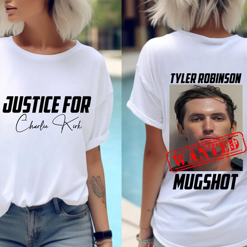 Tyler Robinson Mugshot Retro Png, Justice for Charlie Kirk, Freedom Png ...