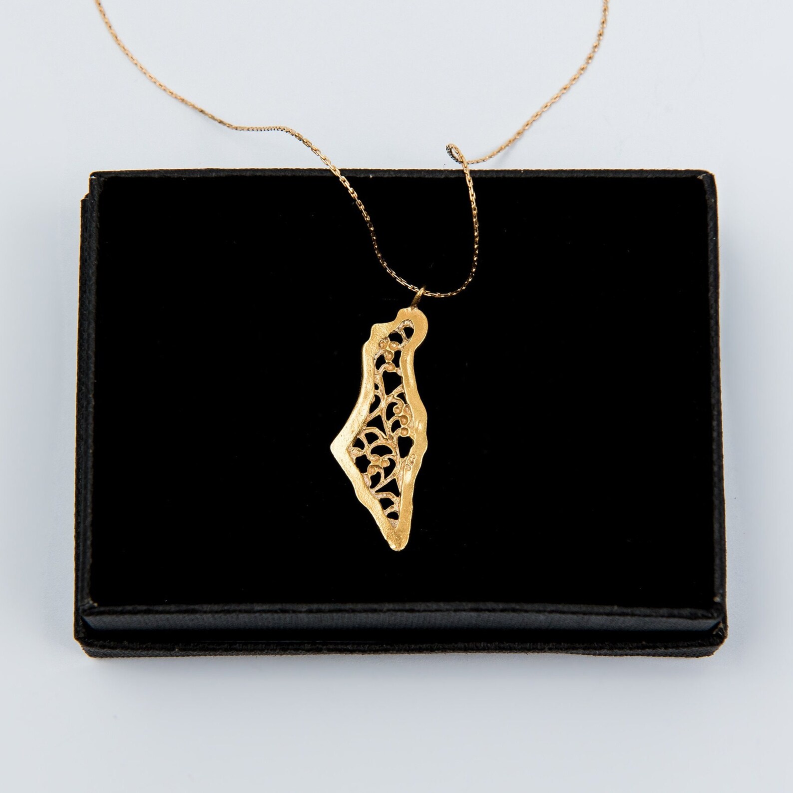 Handcraft Israel Map 14K Gold Pendant Israel Map Necklace - Etsy Israel