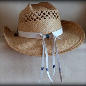 Western Cowboy Hat Band, Peyote Stitch, Delica Beads and Leather in ...