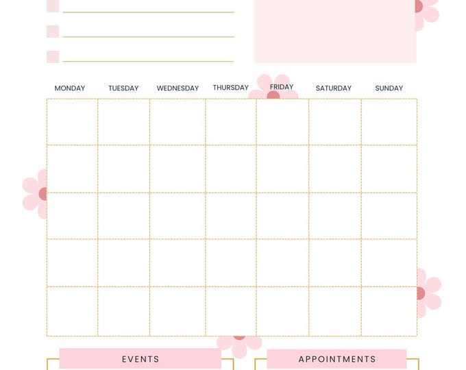 Yearly Calendar, Bright and Fun Planning, Easy Organisation - Etsy