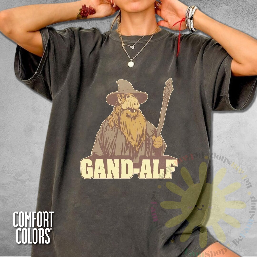 GAND ALF Vintage Style Shirt Custom Apparel Classic Movie ALF Alien ...