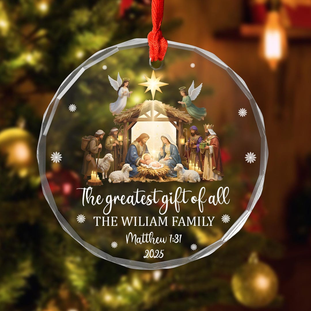 Nativity Christmas Ornament 2025, the Greatest Gift of All Ornament ...