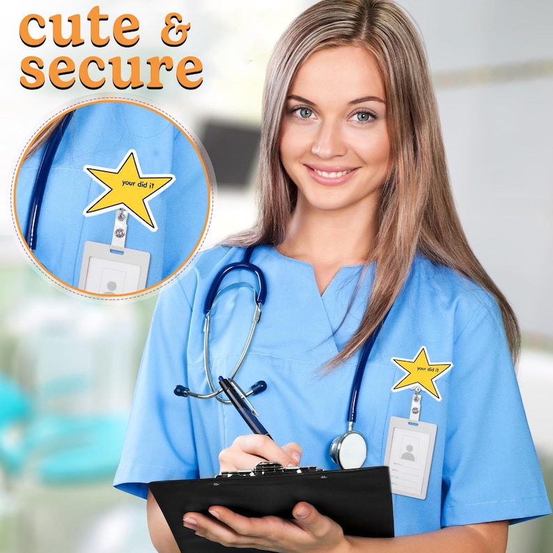 Your Did It Star Badge Reel, Funny Meme ID Holder, Cute Nurse Badge ...