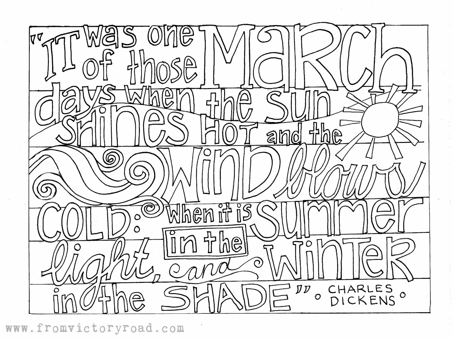 Hello March Digital Page and Coloring Page - Etsy