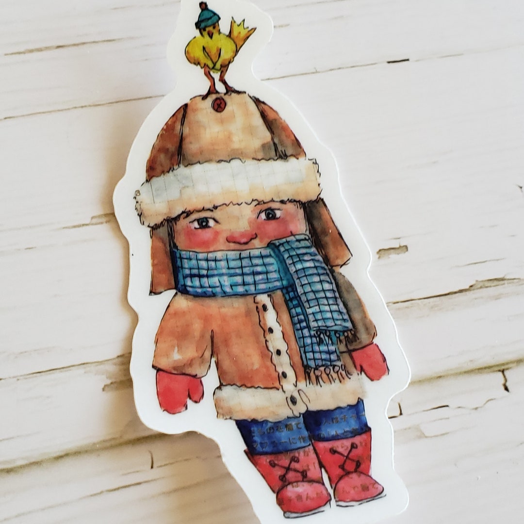 Bundled up Vinyl Sticker - Etsy