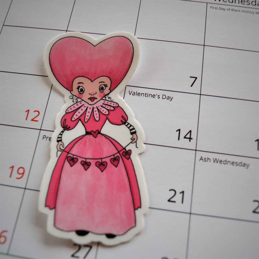 Queen of Hearts Vinyl Sticker - Etsy