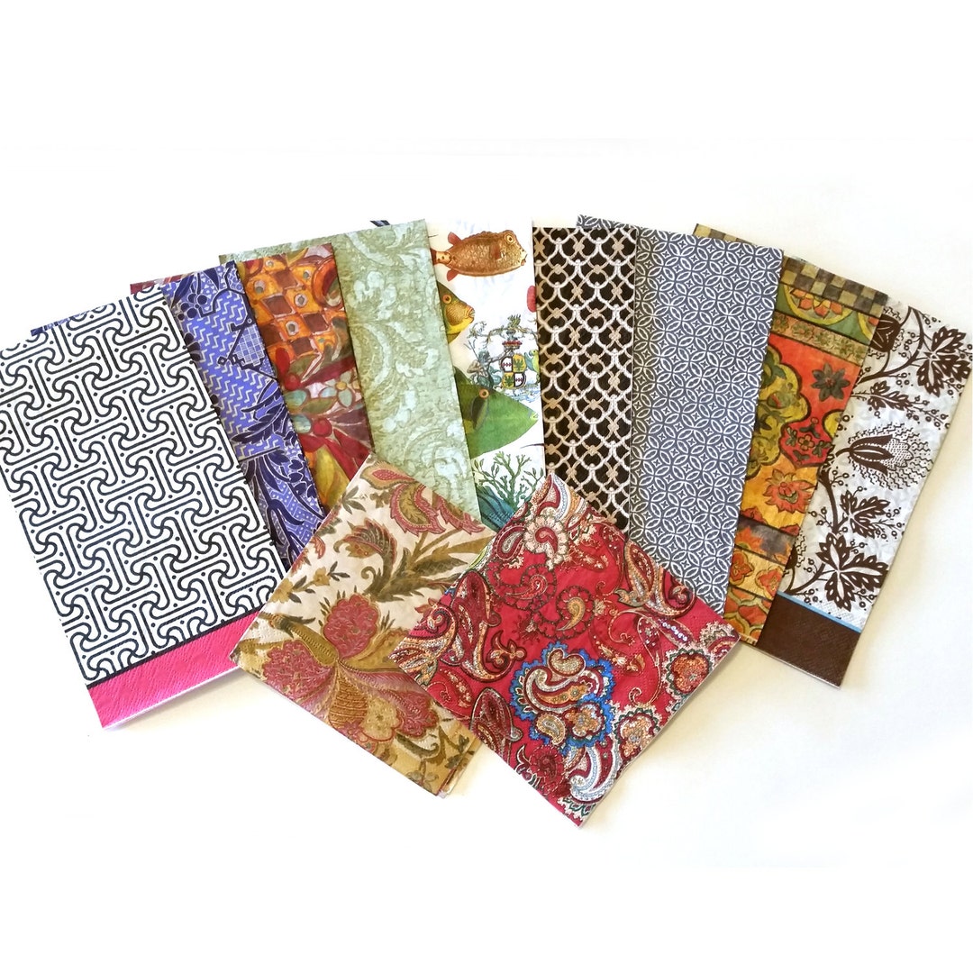 Napkin Assortment for Mixed Media Collage - Etsy