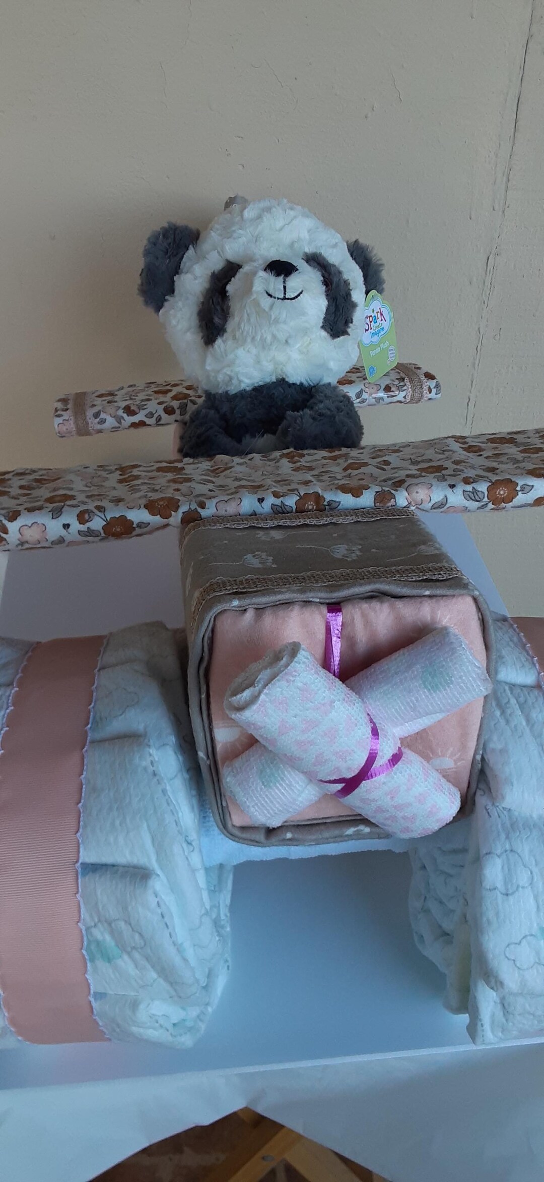 Panda Diaper Jet Cake, Girl Baby Shower Gift, Diaper Cake Jet - Etsy