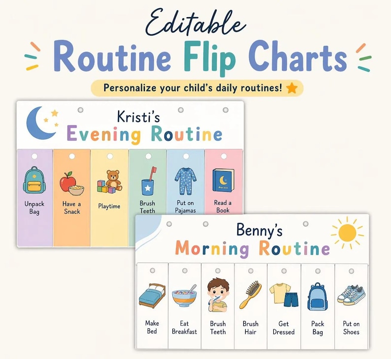 ADHD Executive Functioning Pack Printable,kids Visual Schedule,reward ...