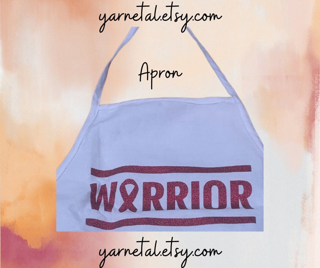 Warrior, White Apron, Breast Cancer Survivor - Etsy