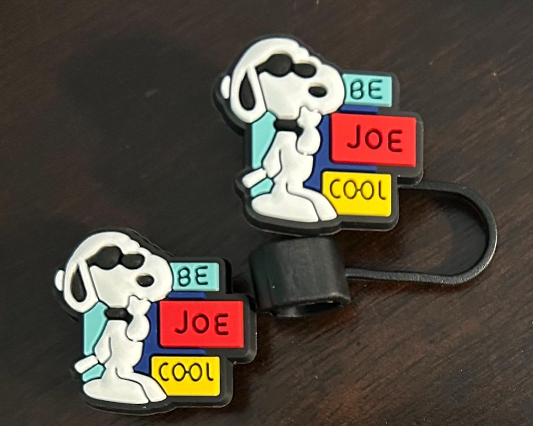 White Beagle Dog Joe Cool Cartoon Character Straw Topper or Shoe Charm ...
