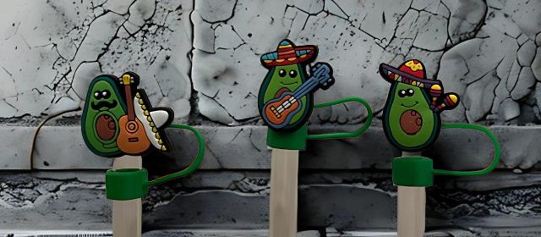 Mariachi Band Avocado Straw Toppers Mexican - Etsy