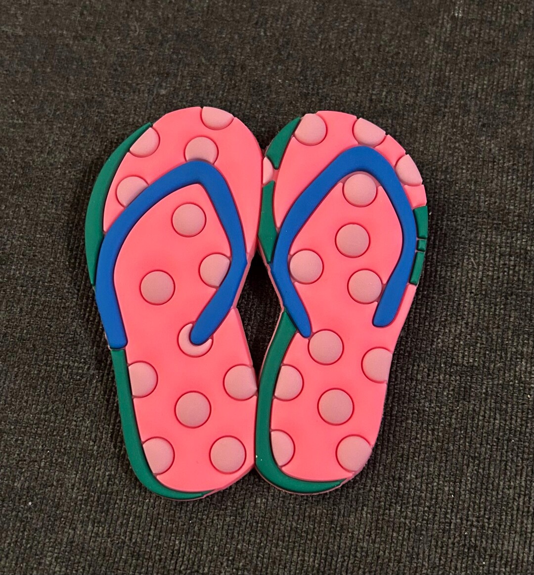 Pink Flip Flops Bag Charm/rubber Beach Bag/tote/multipurpose - Etsy