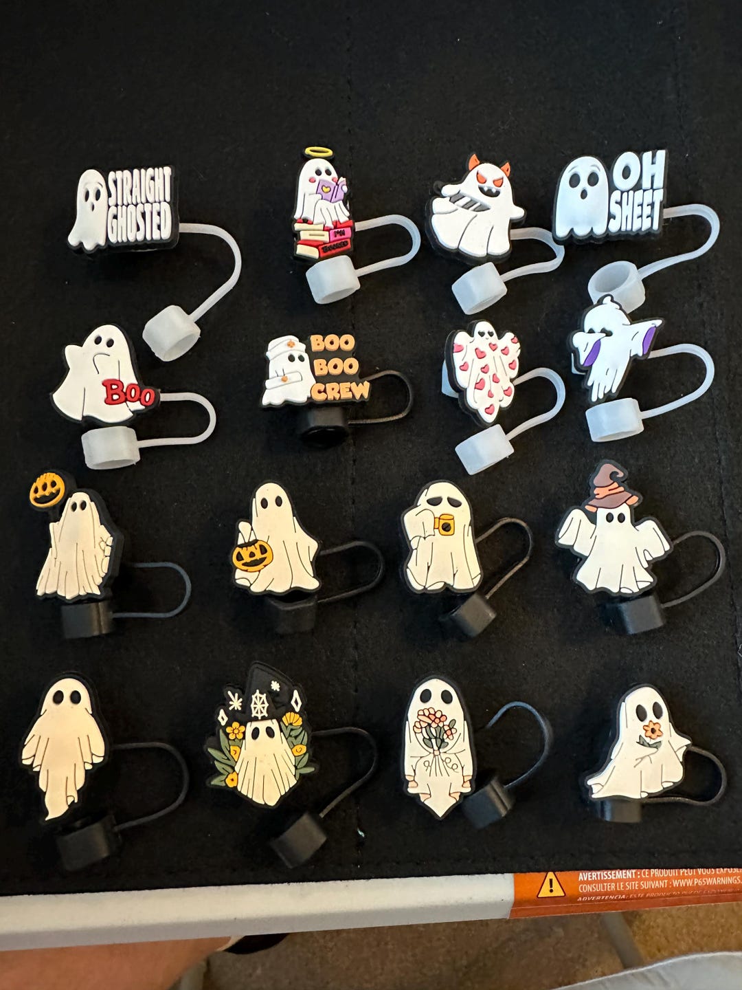 Ghosts Halloween Straw Toppers - Etsy