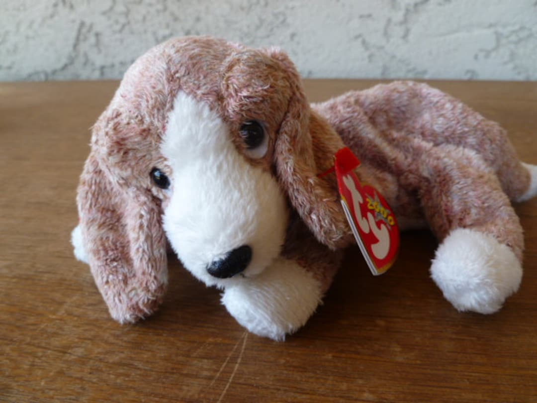 Ty Sniffer the Dog Beanie Babies Plush Beagle Dog W/ Tags 8" Long Y2K ...