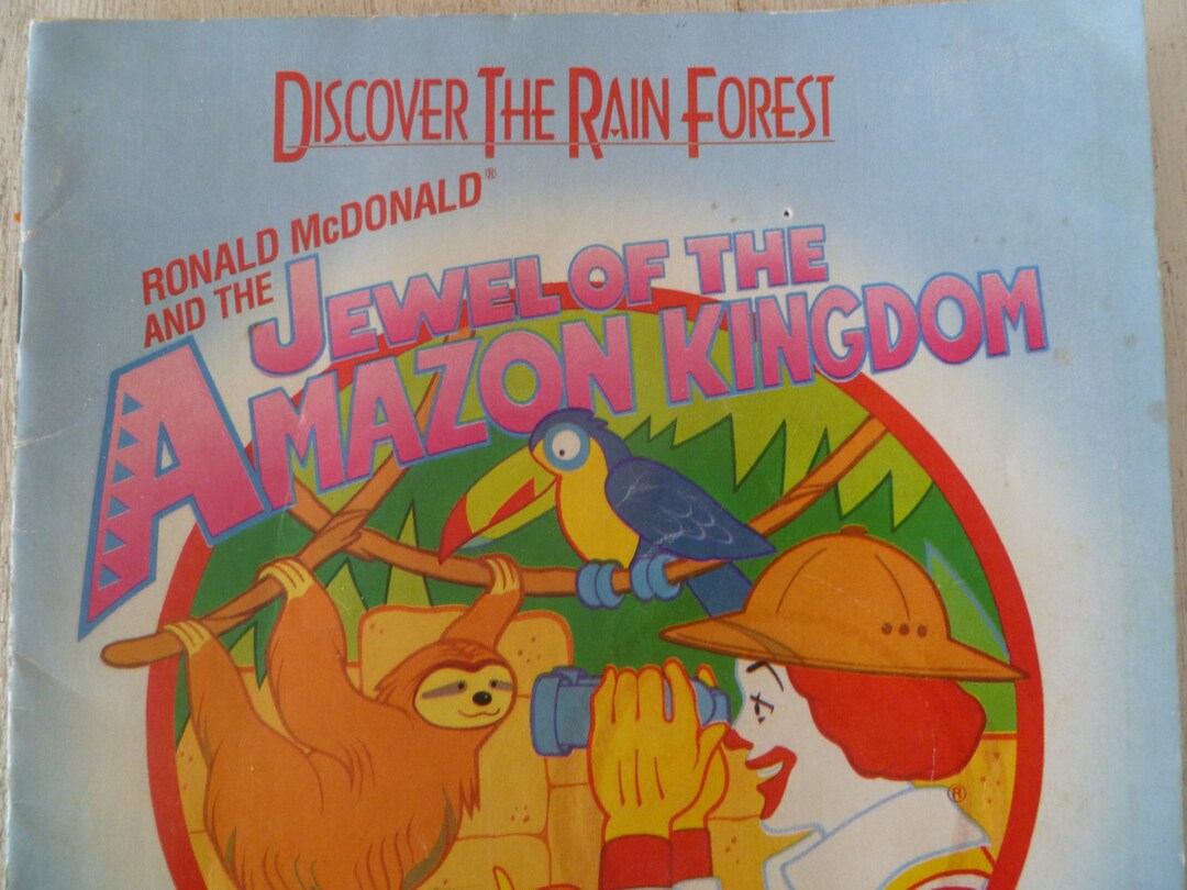 Mcdonalds Rain Forest Amazon Kingdom Book 1991 - Etsy