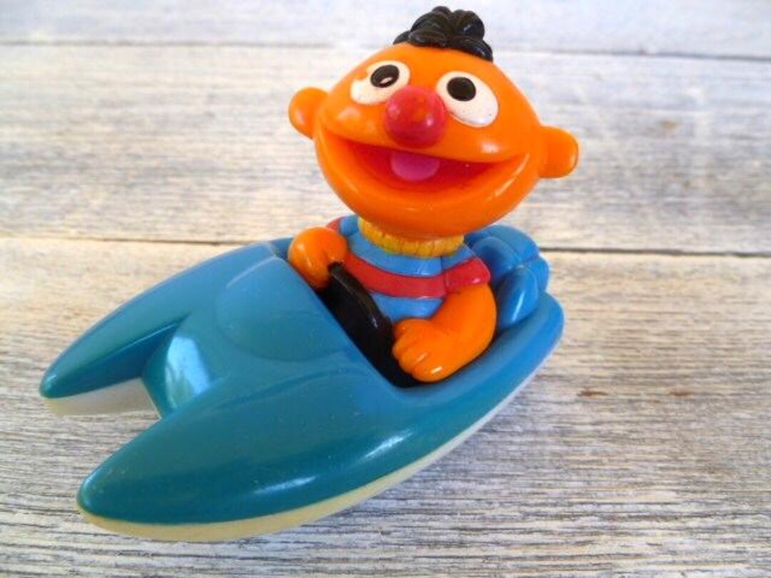 Sesame Street Ernie Driving a Blue Boat Bath Toy Tyco 1981 - Etsy