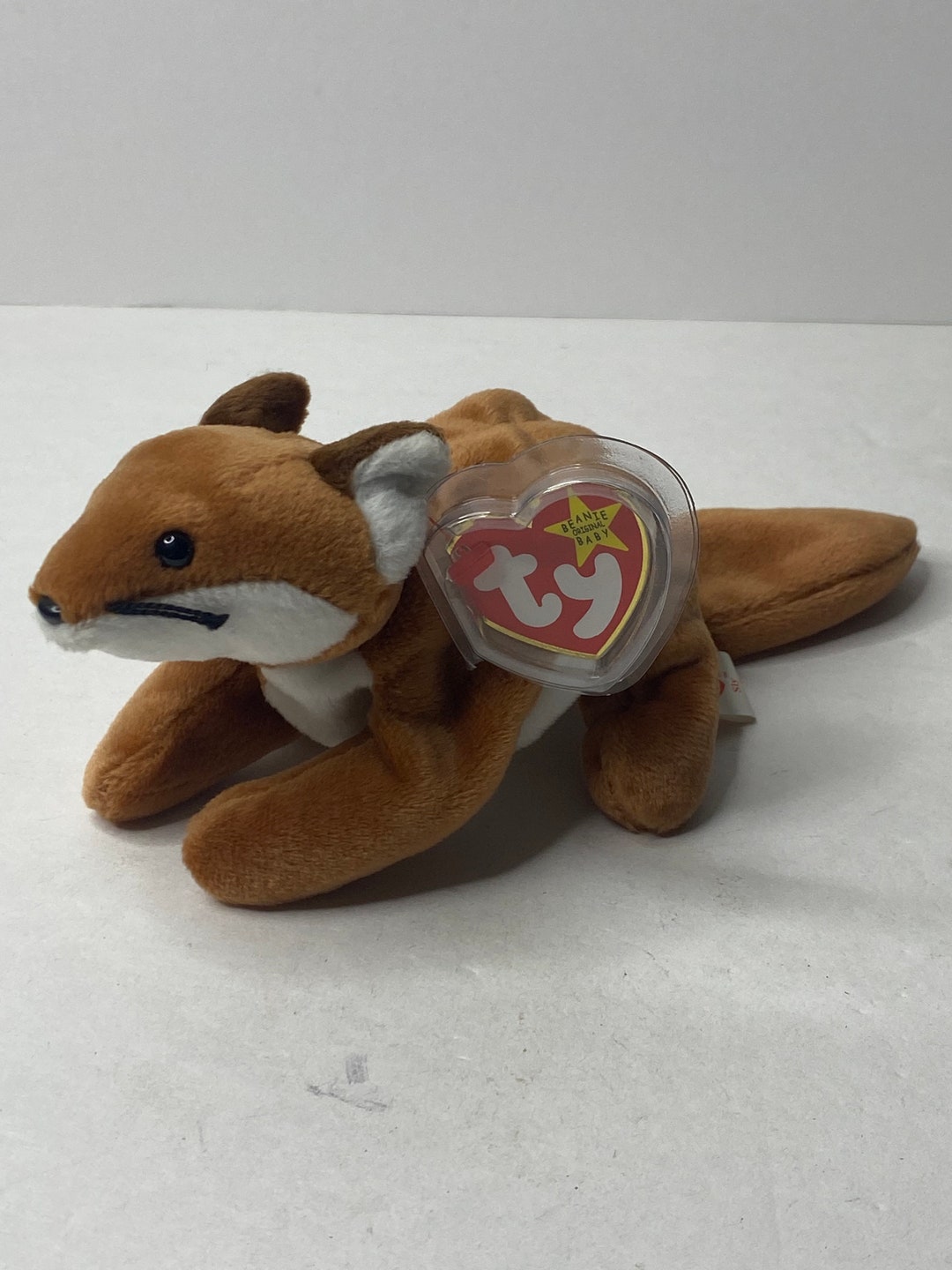 Ty Sly the Fox Beanie Babies Plush Fox White Belly W/ Tags 11" Long ...