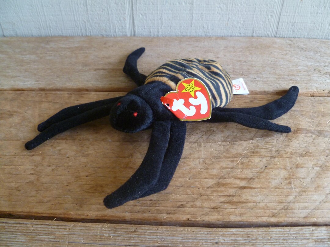 Ty Spinner the Spider Beanie Babies Plush Spider W/ Tags 8" Long 1997 ...