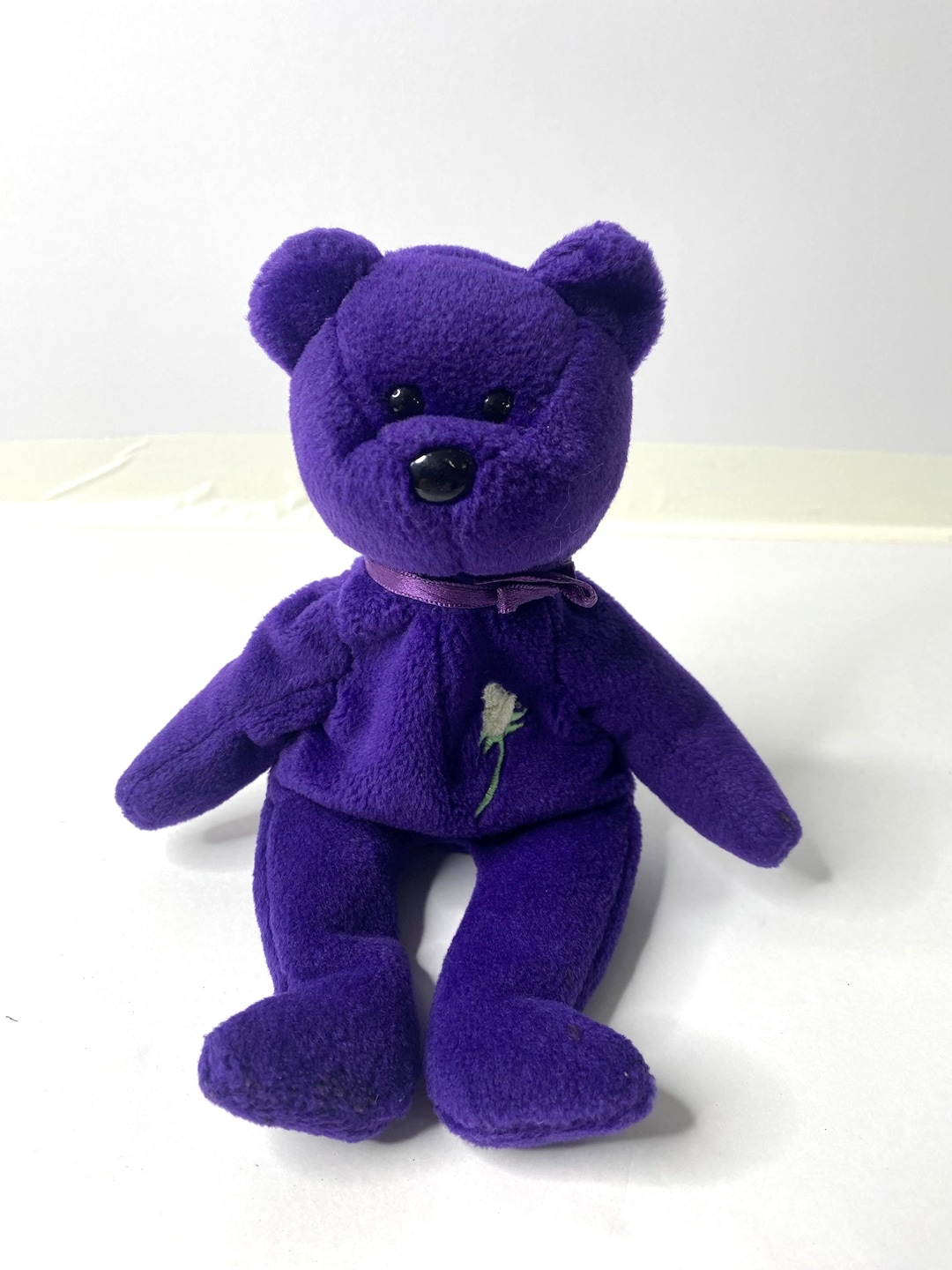 Ty Princess the Bear Beanie Babies Plush Purple Bear 5" Tall 1997 ...
