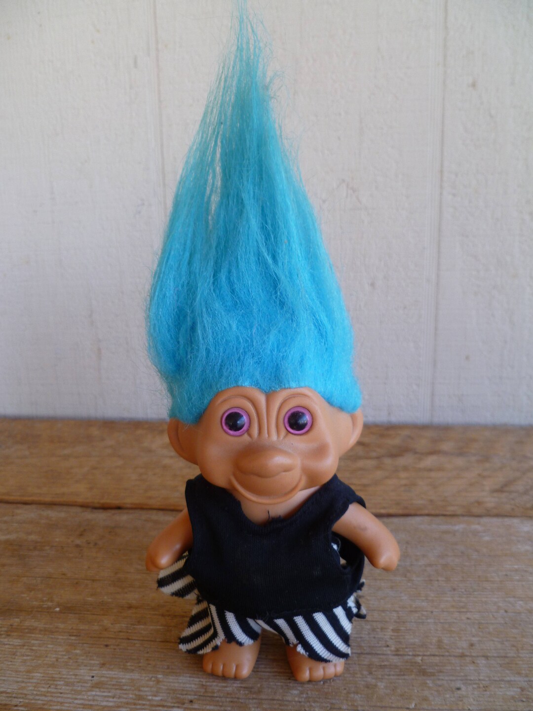 Russ Troll Doll Blue Hair 8" Tall W/ Hair 1991 Adorable Vintage - Etsy