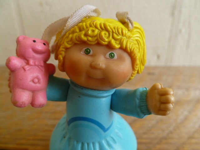 Cabbage Patch Kids Miniature Figurine Doll With Bear 1984 - Etsy