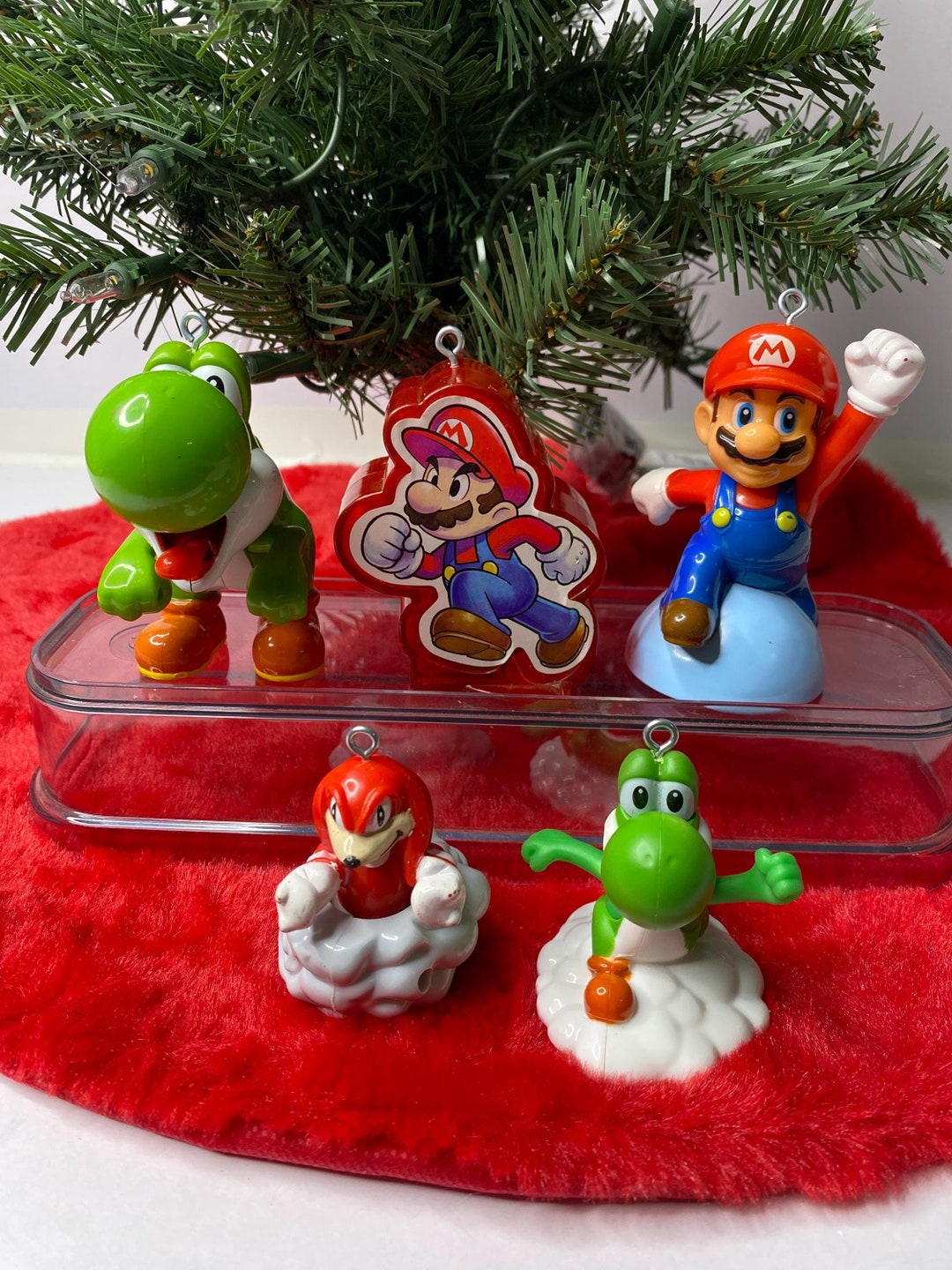 Nintendo Super Mario Bros Christmas Ornaments Cake Toppers Figurine ...