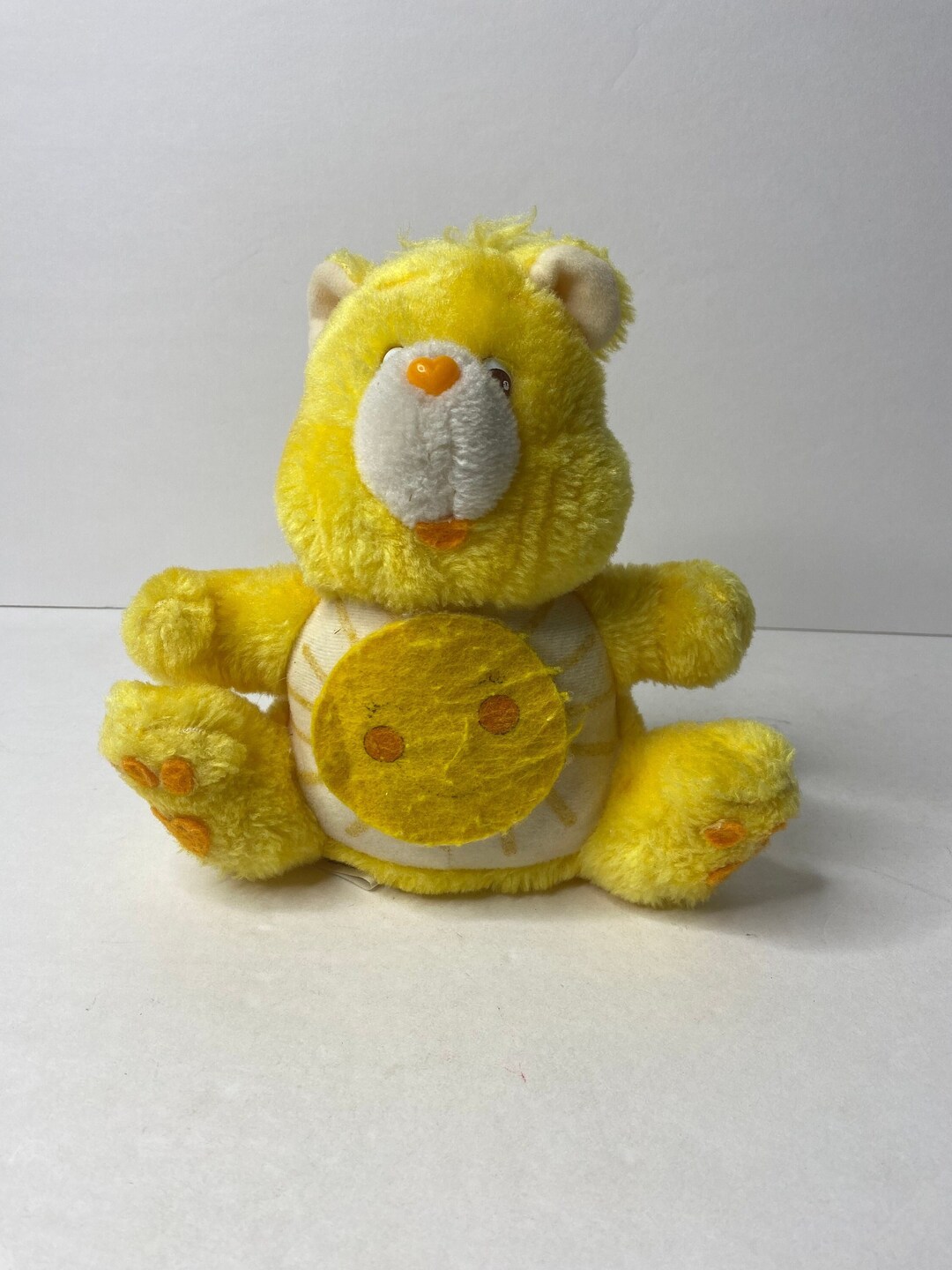 Care Bear Plush Funshine Bear Bank Miniature 8" Tall 1984 Stuffed ...