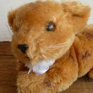 Dakin Plush Tiger Ground Nutshells 11" Long W/ Tail 1977 Stuffed Animal ...
