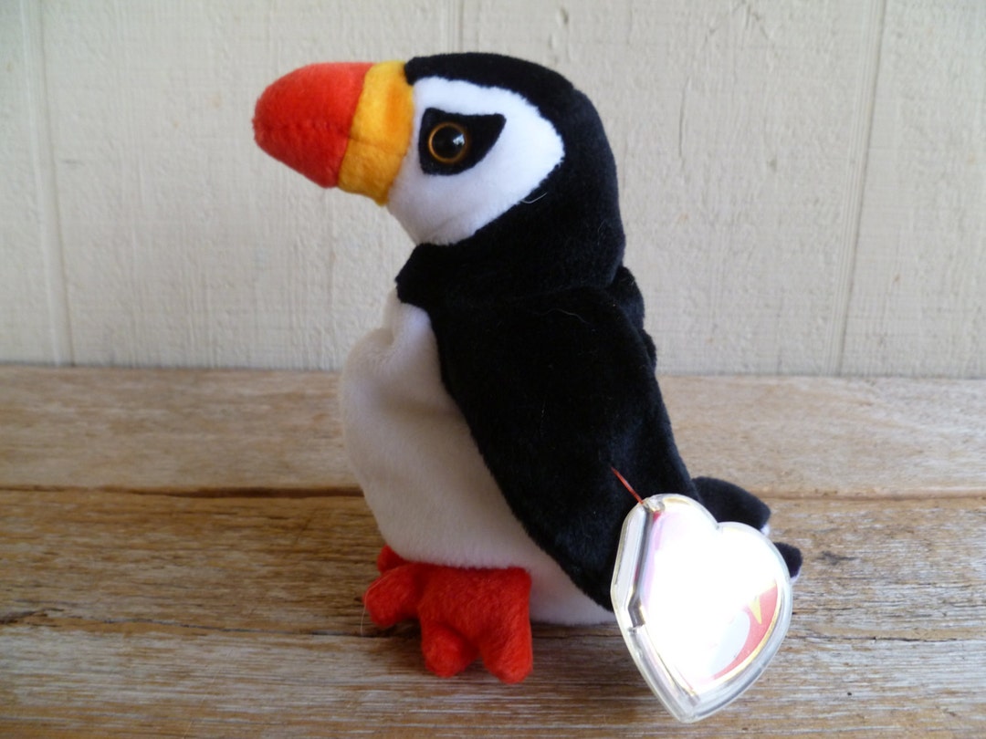 Rare Ty Puffer the Puffin Beanie Baby Plush Puffin W/ Tags 7" Tall 1997 ...