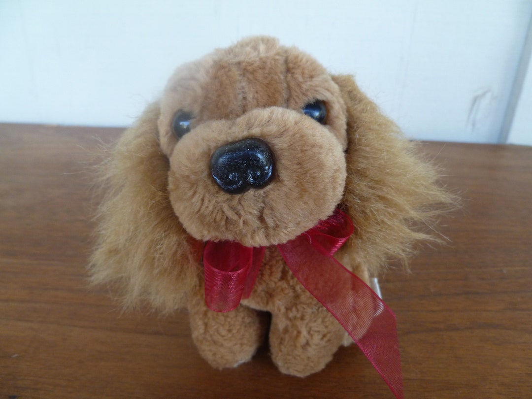 Cocker Spaniel Plush Puppy Dog Prestige 5.5 Tall 1985 Stuffed Animal ...