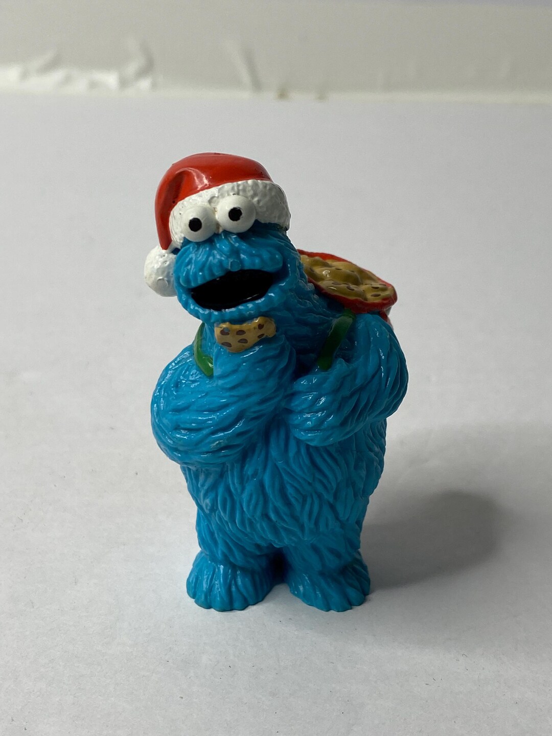 Sesame Street Cookie Monster Santa With Bag Miniature Cake Topper 3 ...