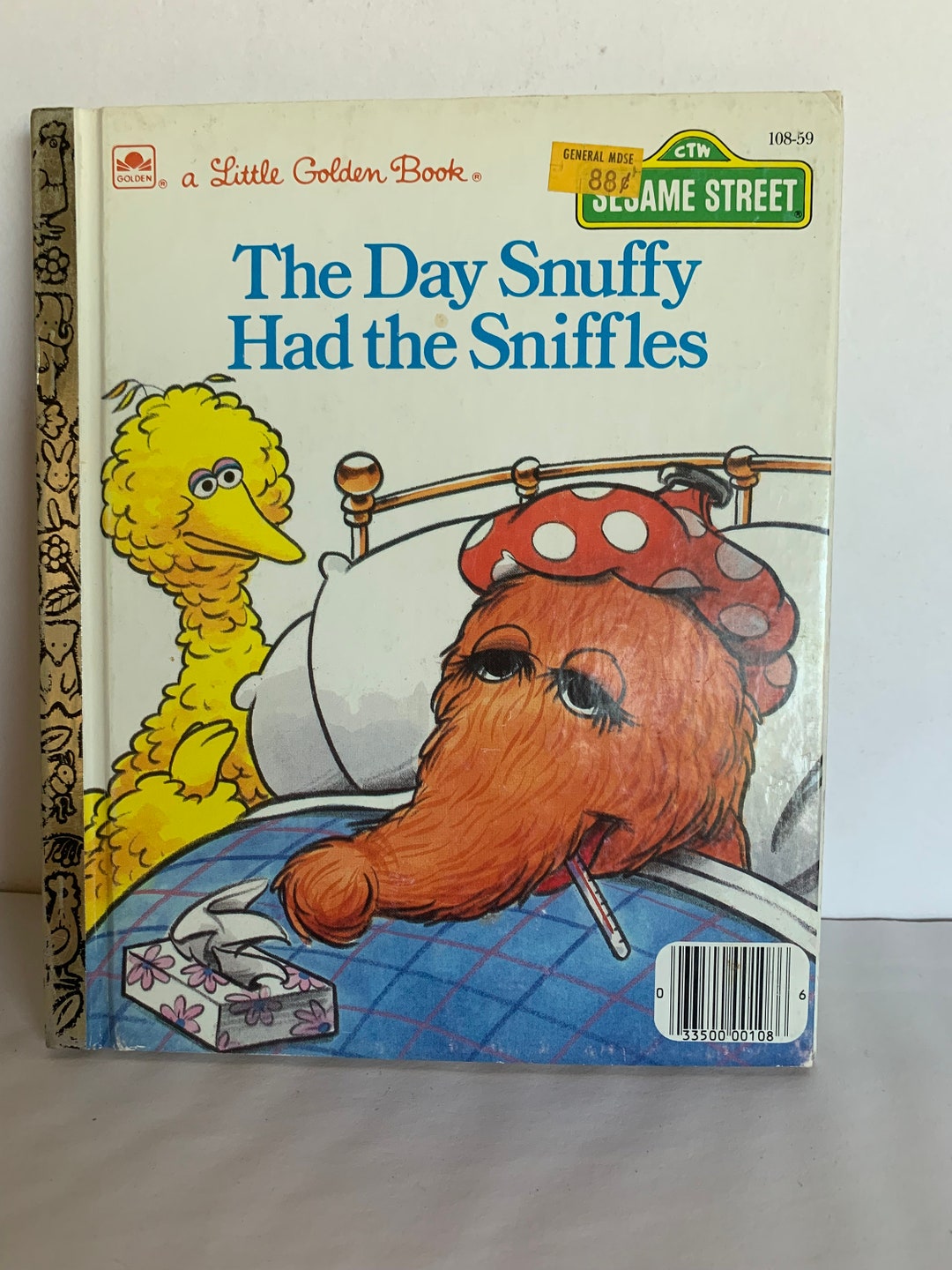 Little Golden Book Sesame Street "the Day Snuffy Had the Sniffles" Book ...