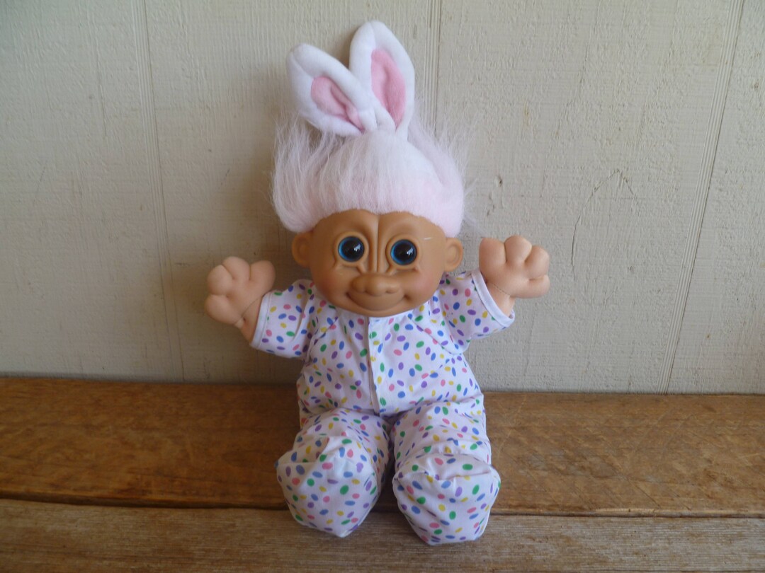 Large Vintage Russ Troll Cloth Doll Rabbit Ears - Etsy