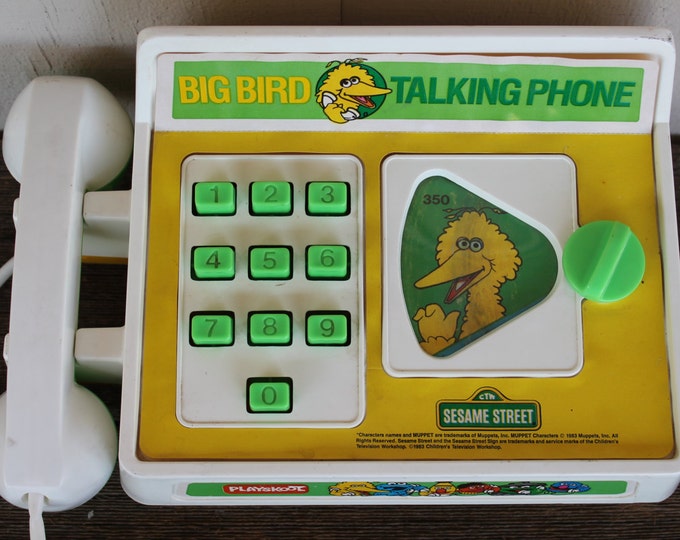 Sesame Street Big Bird Talking Phone - Etsy