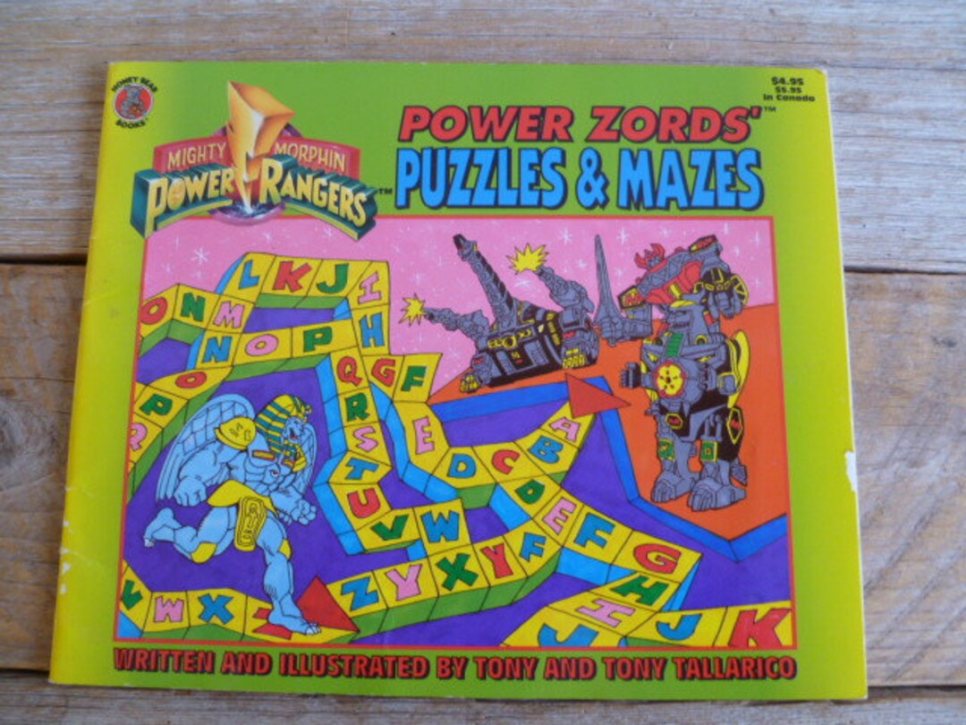 Vintage EUC Mighty Morphin Power Rangers Puzzles and Mazes - Etsy