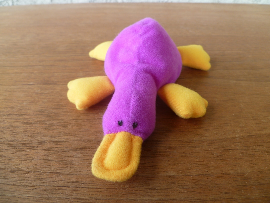 Rare Ty Patti the Platypus Teenie Beanie Plush Platypus 5.5" Long 1993 ...