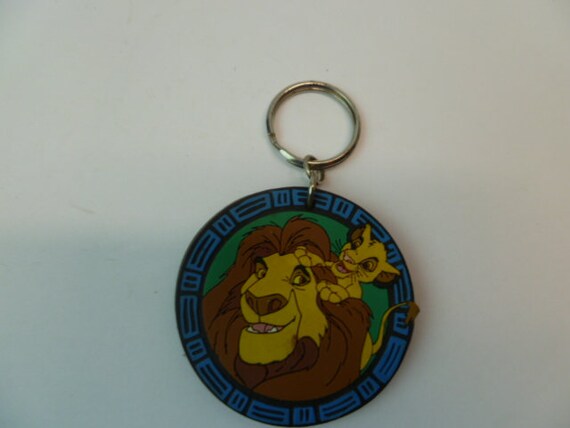 Lion King Simba and Mufasa Key Ring Disney 3.25" Tall - Gem