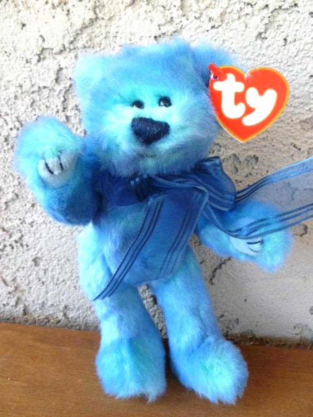 Ty Azure the Bear Attic Treasures Plush Bear W/ Tags I'm Blue Without ...