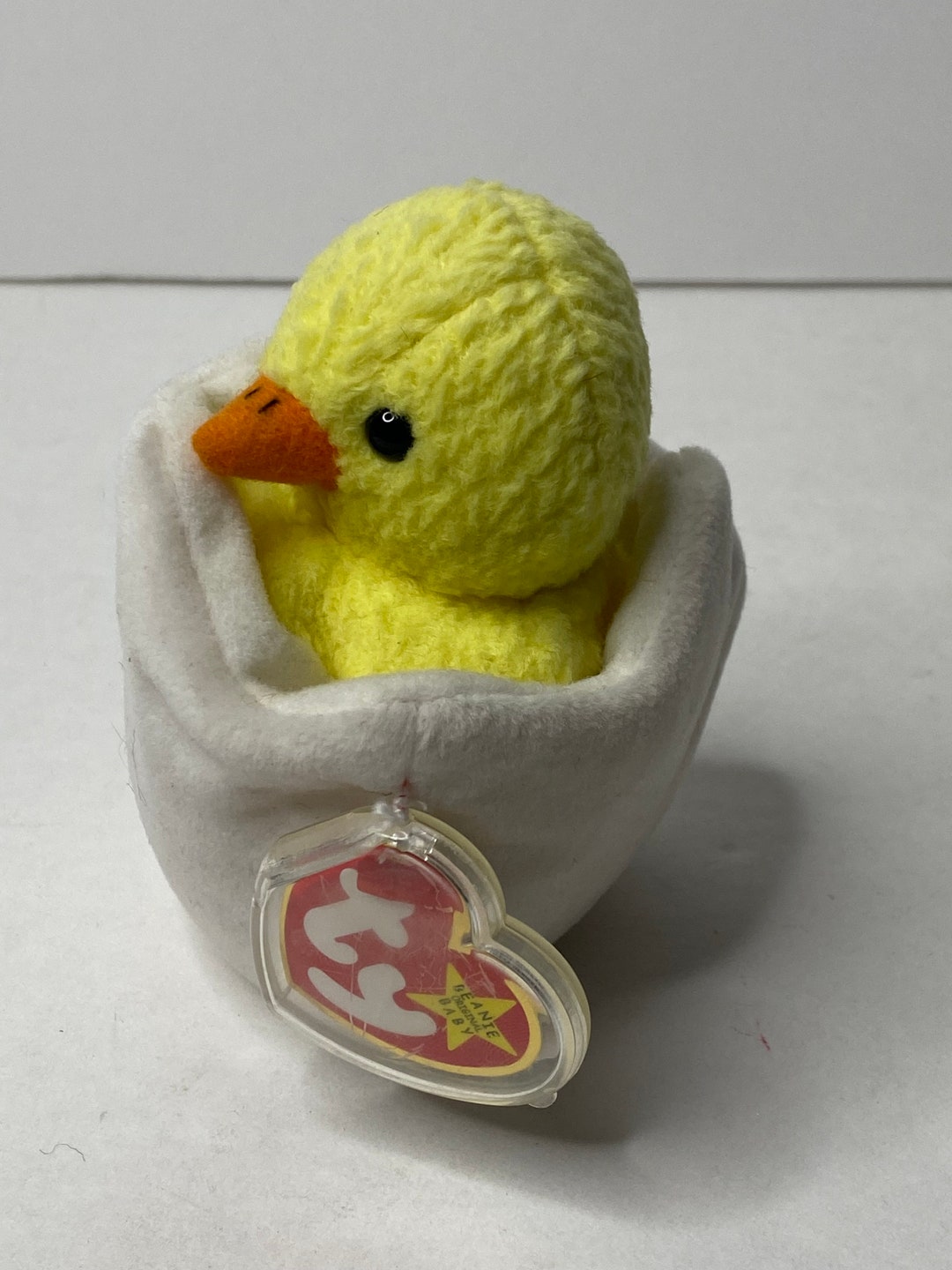 Ty Eggbert the Baby Chick Beanie Baby Plush Yellow Chick and Egg W ...
