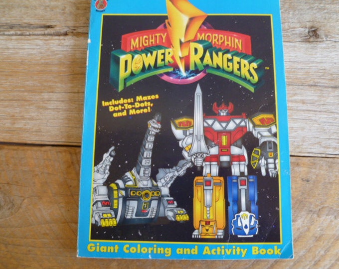 Mighty Morphin Power Rangers Giant Coloring Activity Book Vintage - Etsy