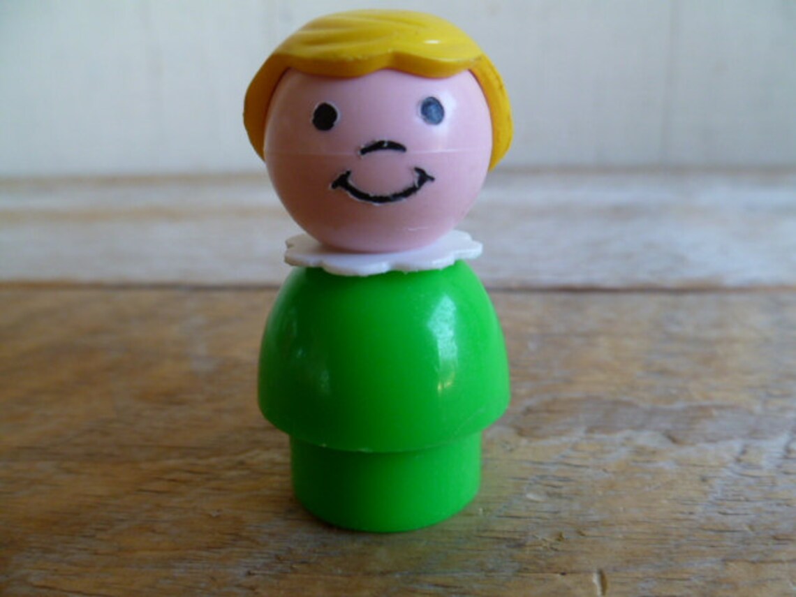 Vintage Fisher Figure Green Girl - Etsy