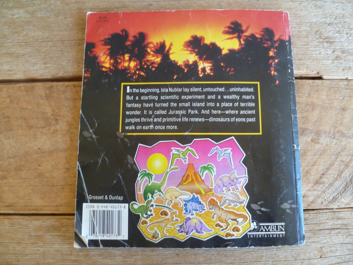 Vintage Jurassic Park the Movie Story Book Dinosaur Book 1993 - Etsy