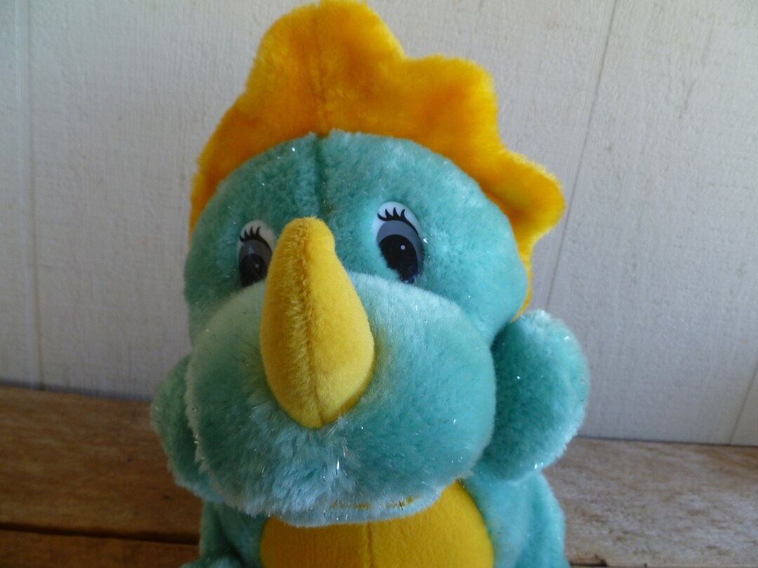 One Stop Toy Plush Sparkly Dinosaur 12" Tall Stuffed Animal Toy - Etsy