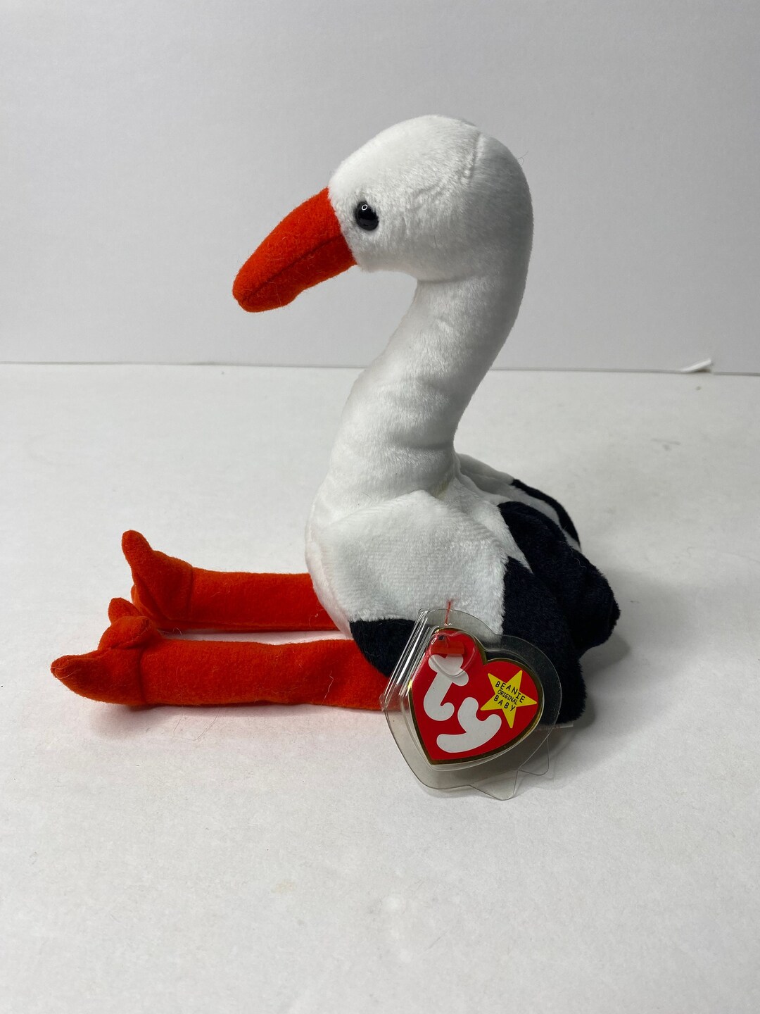Rare Ty Stilts the Stork Beanie Baby Plush Stork W/ Tags 6" Tall 1999 ...