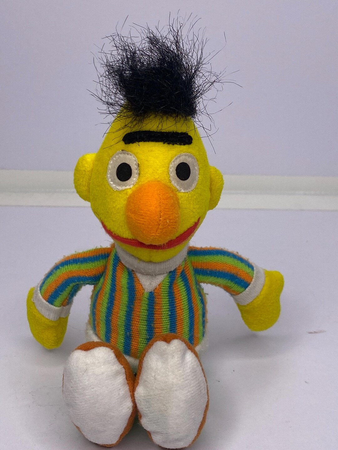 Sesame Street "bert" Bean Bag Cloth Doll 8" Tall 1997 Stuffed Toy Doll ...