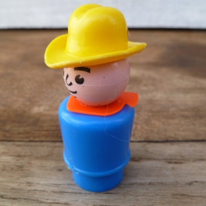 Fisher Price Little People Cowboy With Mustache 2.5" Tall - Etsy